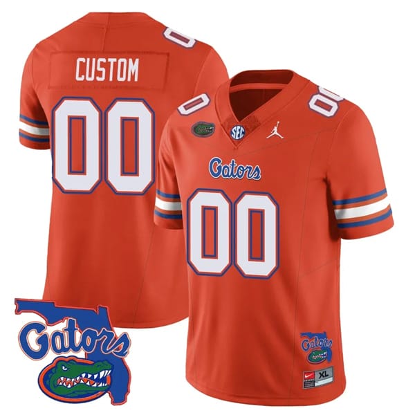 Custom Florida Gators Jersey Name and Number College Football Orange ...
